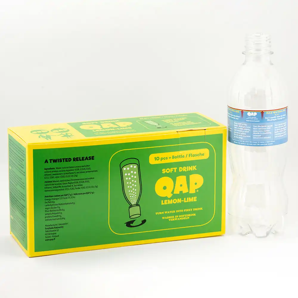 QAP Lemon-Lime 10-pack - QAP | Korkkaa kuplivaan tulevaisuuteen